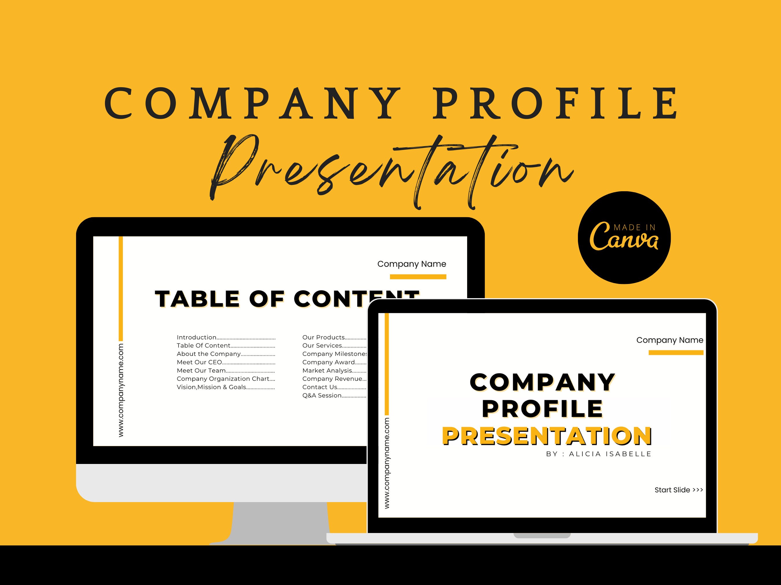 Company Profile Presentation Slide Business Profile - Etsy