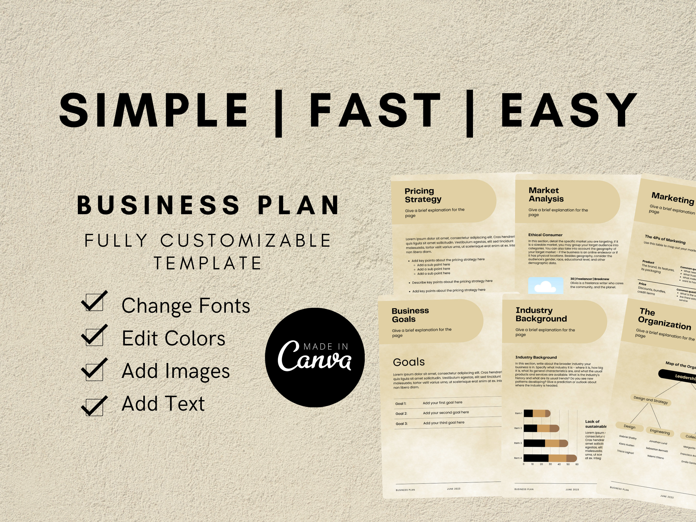 Business Template, Business Plan Template, Small Business Plan Template ...