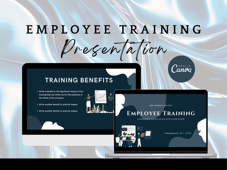 Editable Employee Training Presentation Template: Canva Slide Deck ...