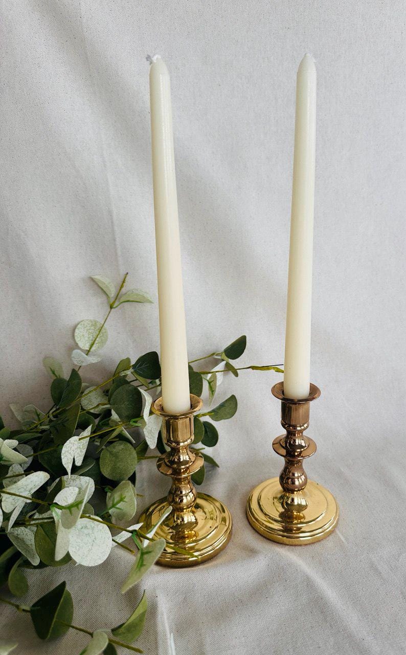 Vintage Baldwin Brass Candle Holders } Classic Gold Taper Candle ...