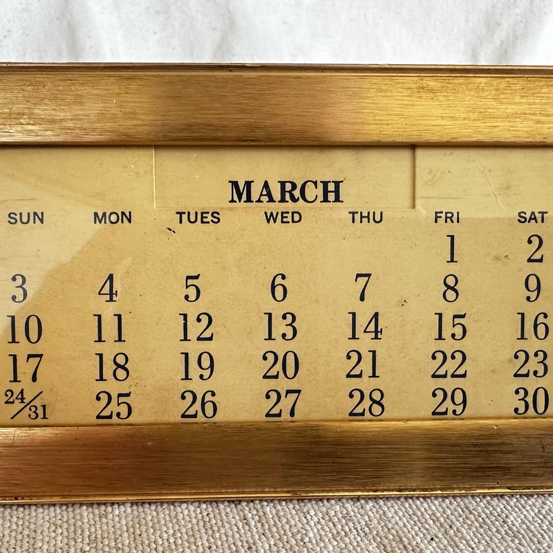 Brass Perpetual Calendar - Etsy