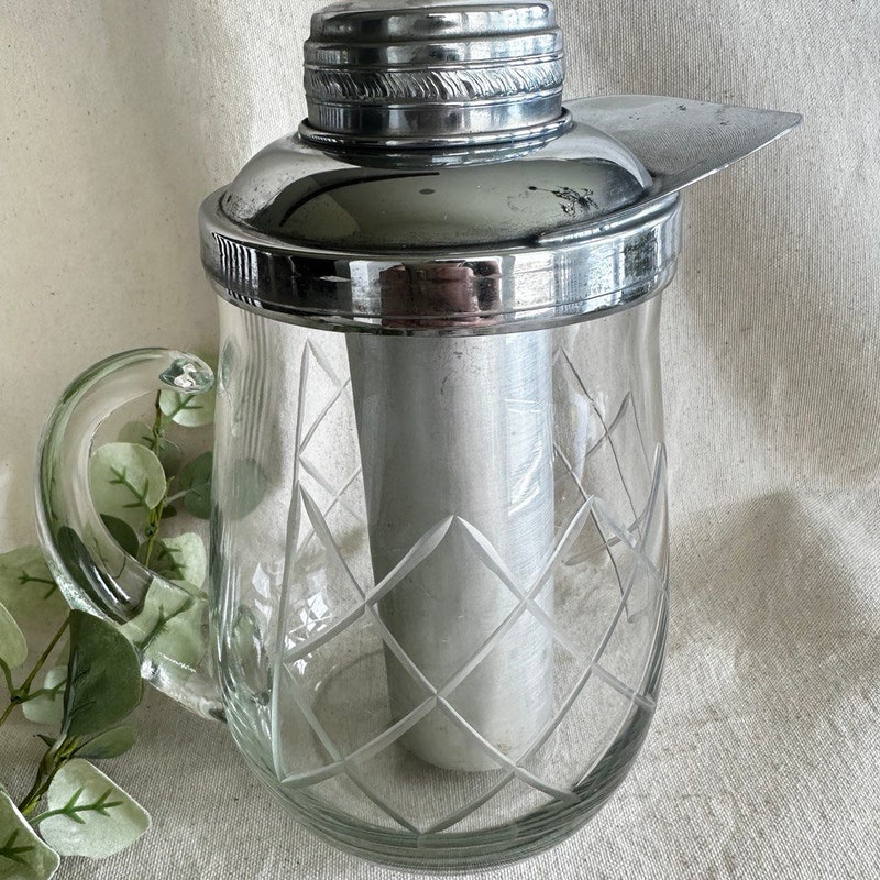 Retro Glass Pitcher - Etsy