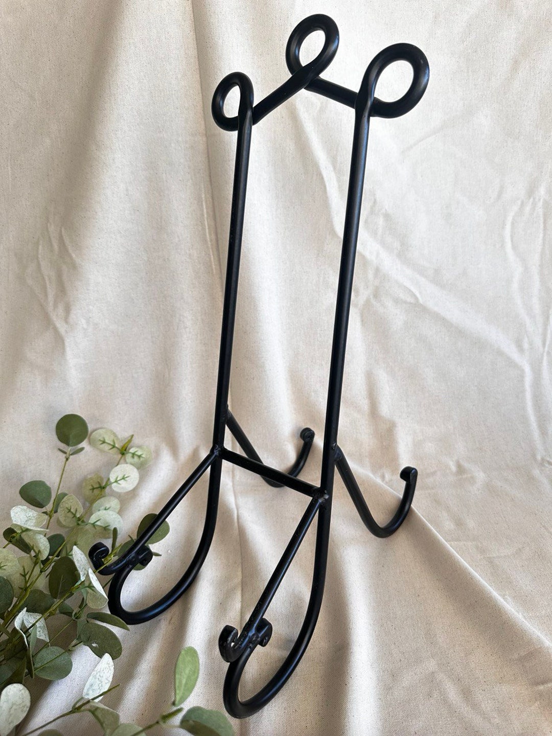 Black Metal Easel 17 Inches Tall Very Large } Plate Stand } Display ...