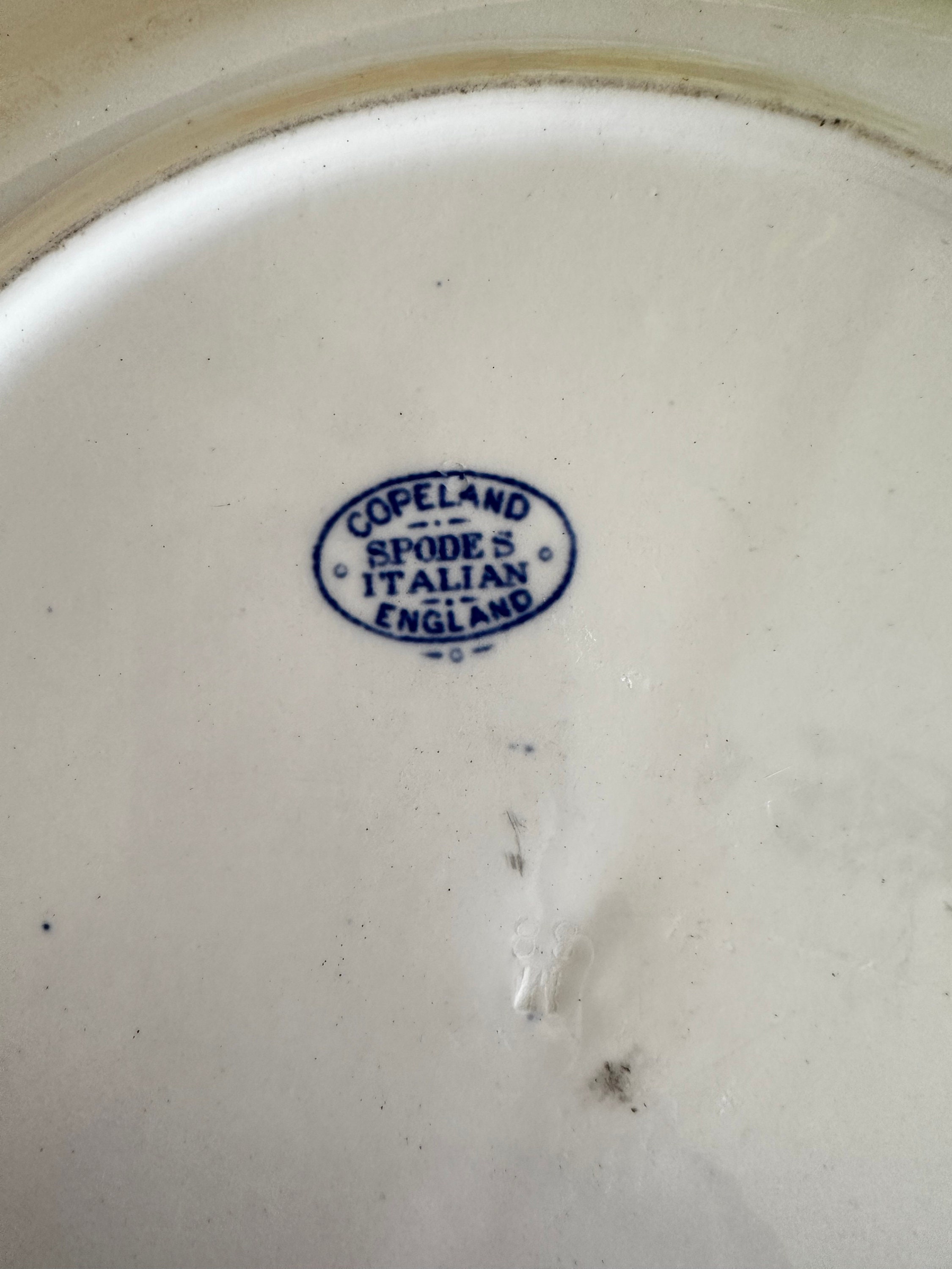 Vintage Italian Spode Blue and White Buffet/sandwich/cake Plate ...