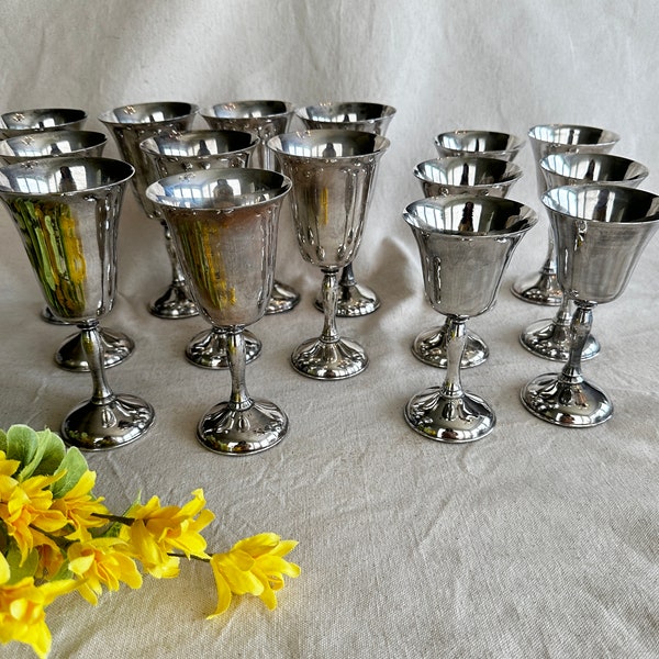 Silverplate Goblets - Etsy