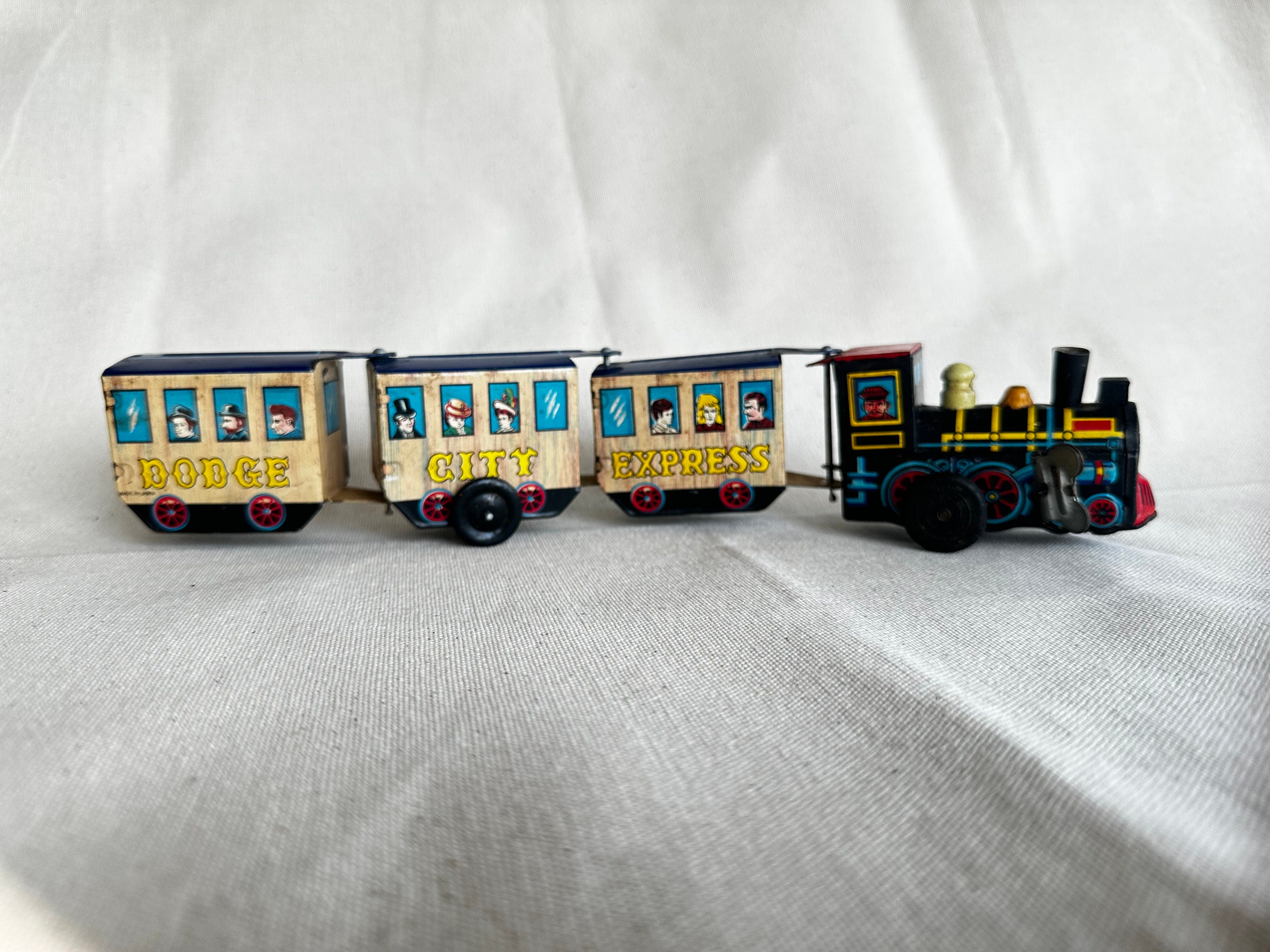 Antique Dodge City Express Train-metal Wind up Toy-vintage Louis Mark ...