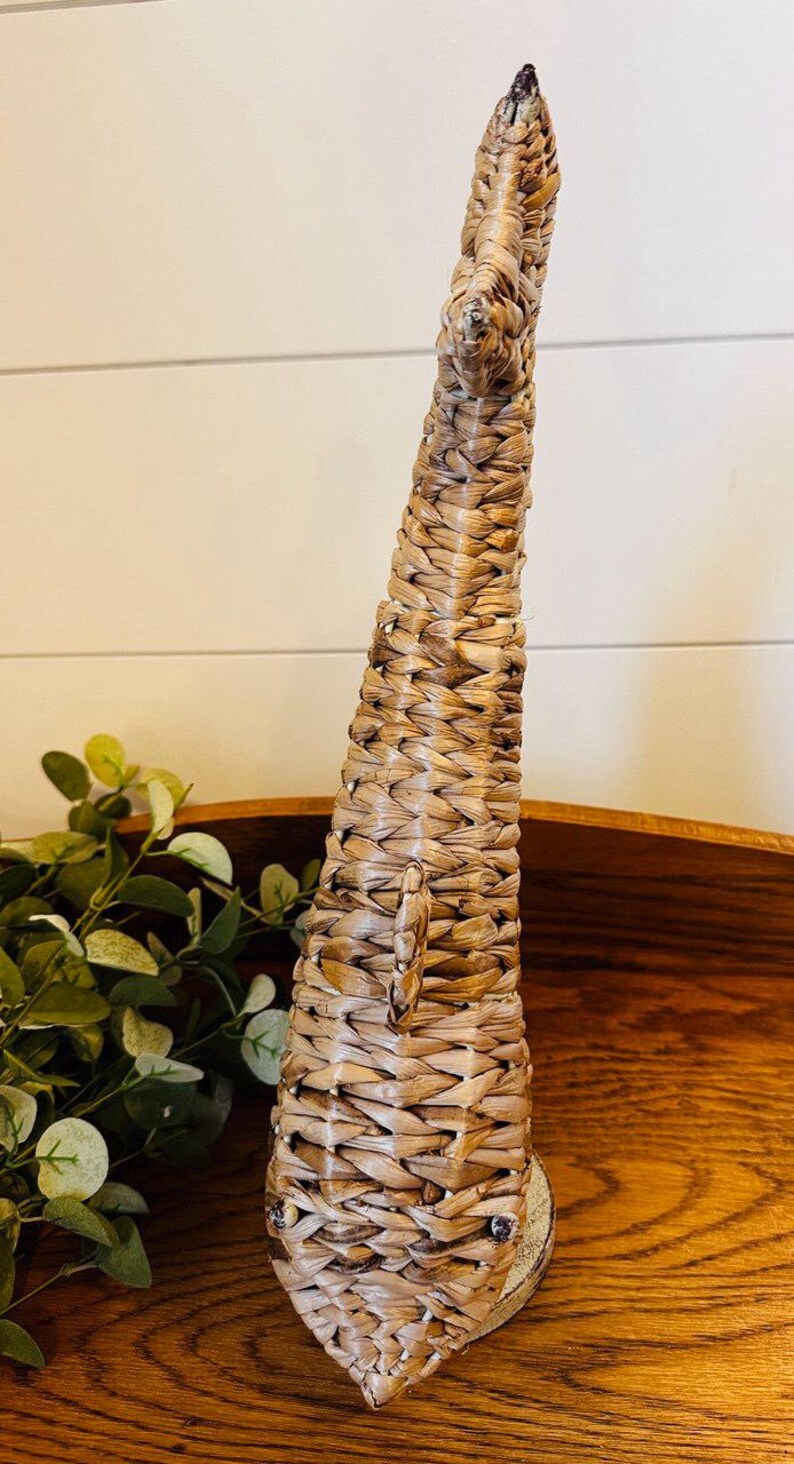 Vintage Wicker Rattan Fish on Stand } Woven Rope Fish Shark } Art ...