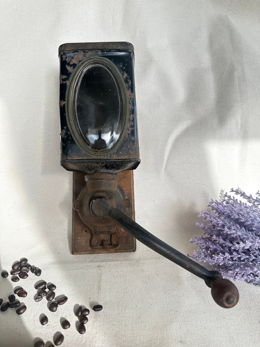 Antique Bronson-walton "oplex- Canister Grinder-primitive Grinder ...