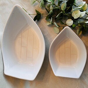 Set of 2 Nesting White Ceramic Boat Bowls } BCI Bretagne } Vintage ...