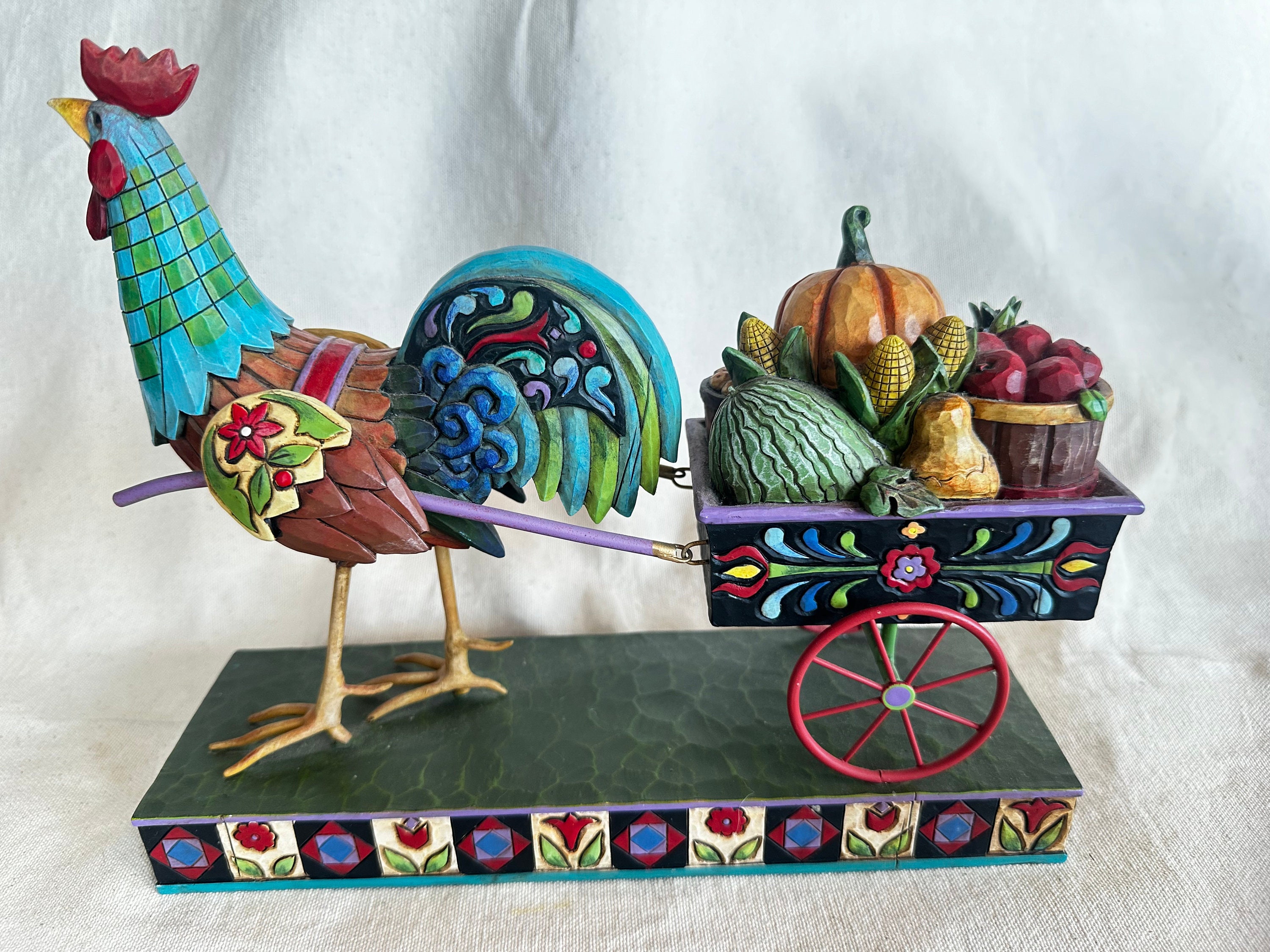 Jim Shore Heartwood Creek Collectibles Spring Chicken Rooster Red Barn ...