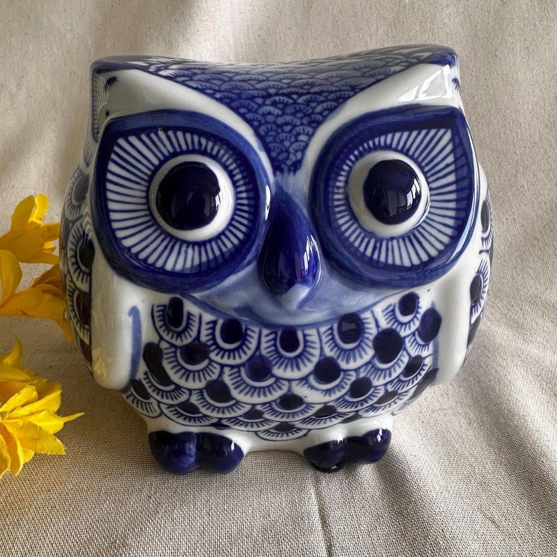 Ceramic Owl Sculpture - Etsy