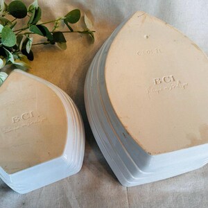 Set of 2 Nesting White Ceramic Boat Bowls } BCI Bretagne } Vintage ...