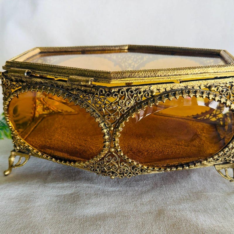 Glass & Bronze Casket - Etsy