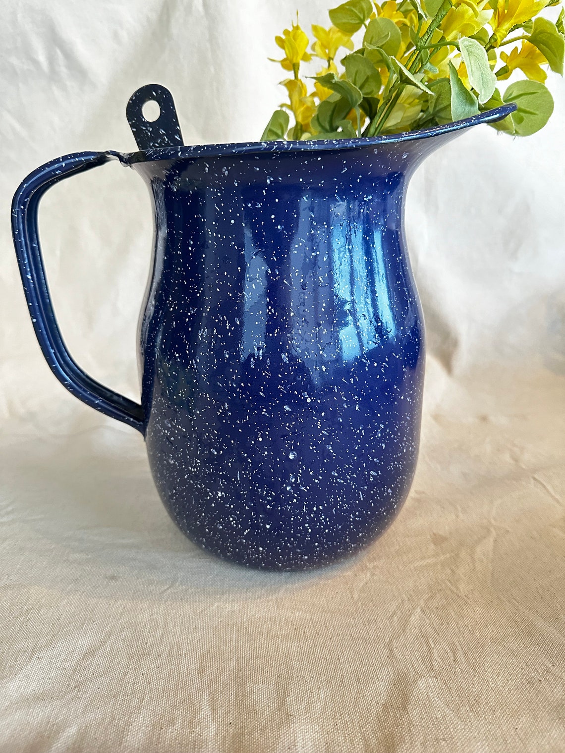 Vintage Blue Graniteware U S Navy WWII Pitcher Geuder Paeschke & Frey ...