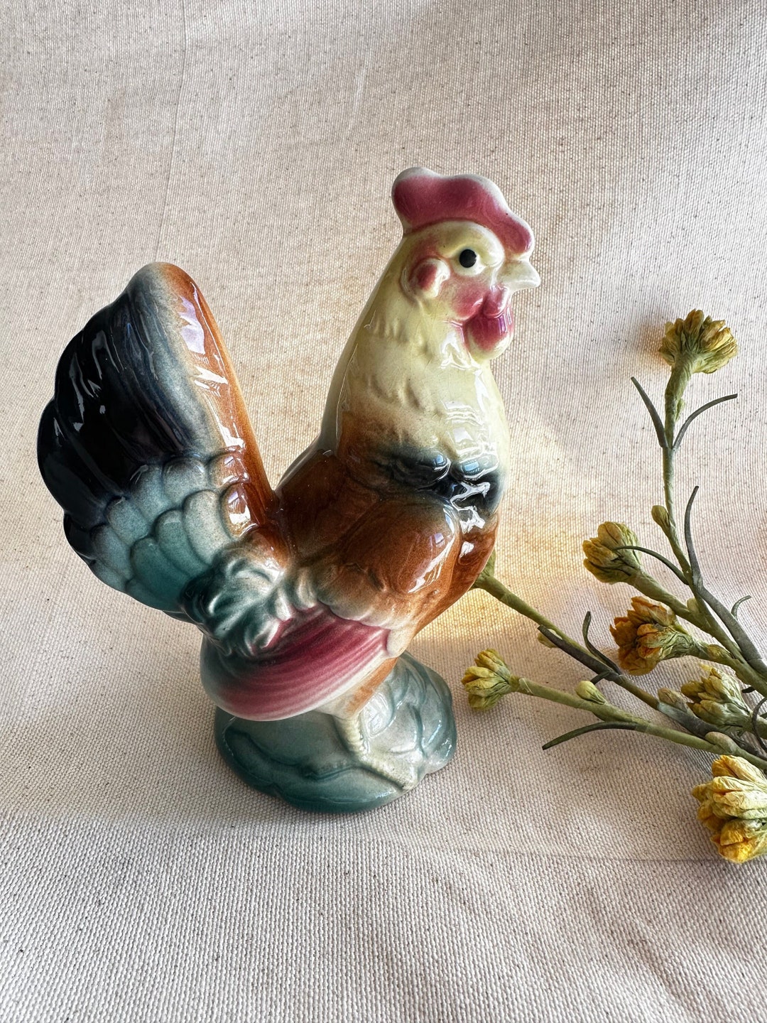 Royal Copley Rooster-chicken-6" Tall Figurine-multicolor-farmhouse ...