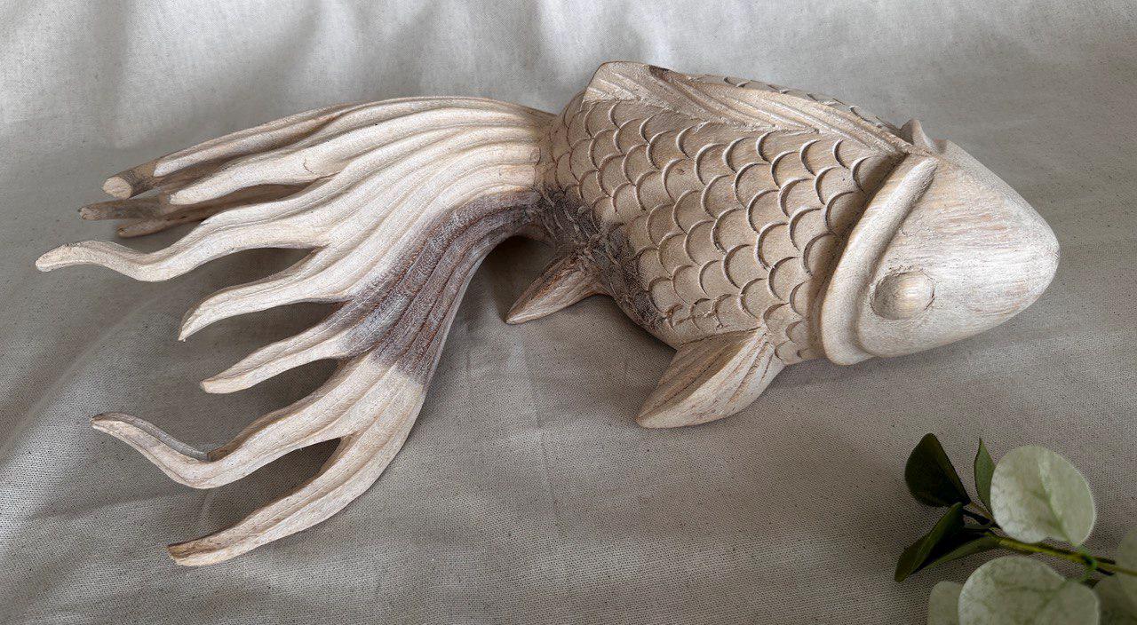 Antique Japanese Hand Carved Wood Koi } Good Fortune Fish } Pot Hook ...