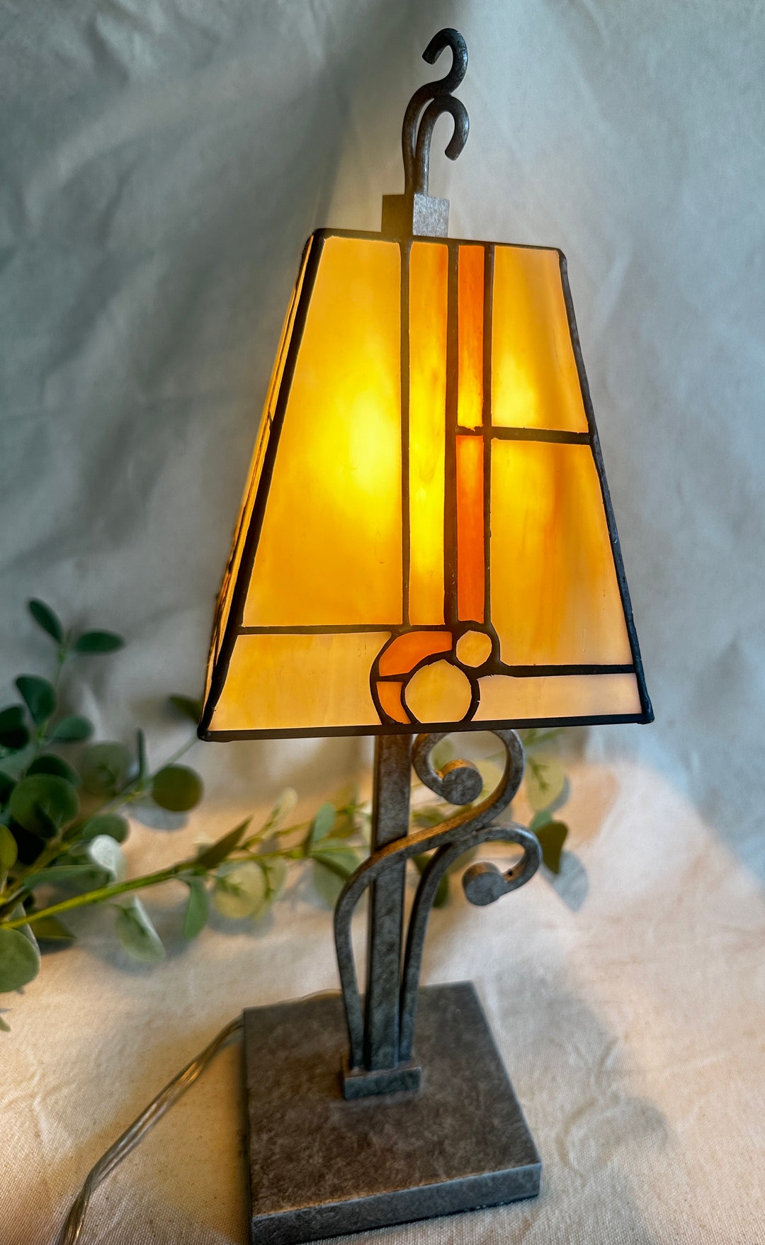 Craftsman Style Glass Tiffany Light Mission Stained Glass Lamp ...