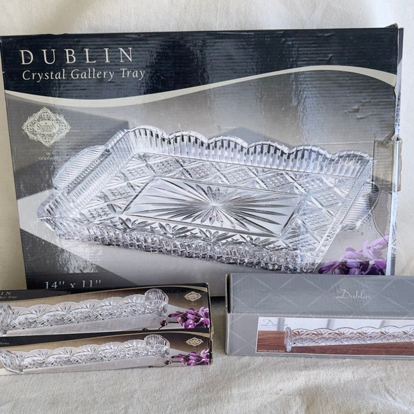 Crystal Serving Tray - Etsy