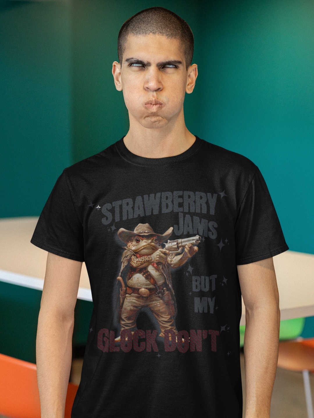 Cottagecore Toad Gangsta Glock T-shirt , Unisex Soft Tee W/ Many ...