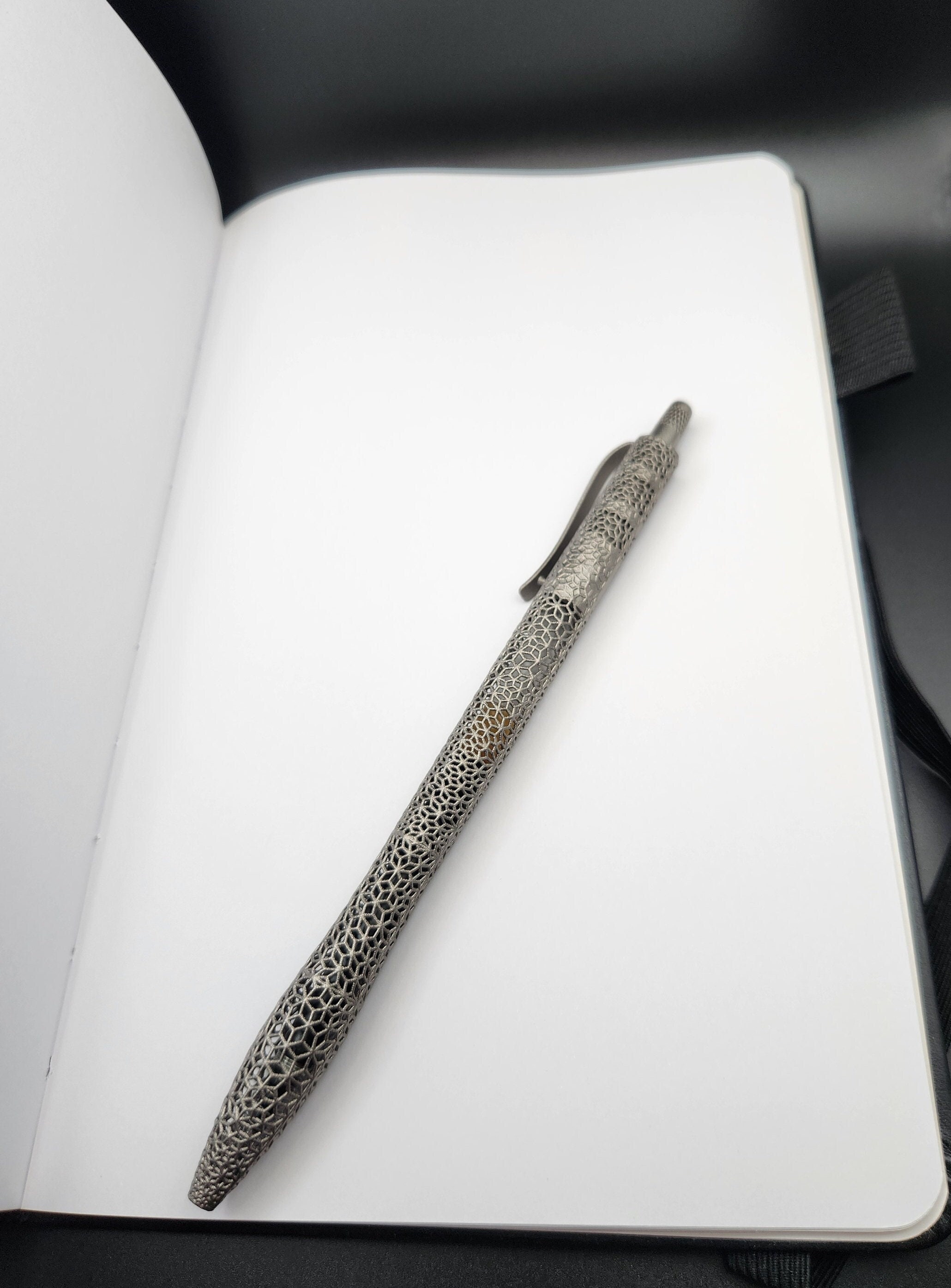 The Aether Titanium 3D Printed Lattice Click Pen - Etsy
