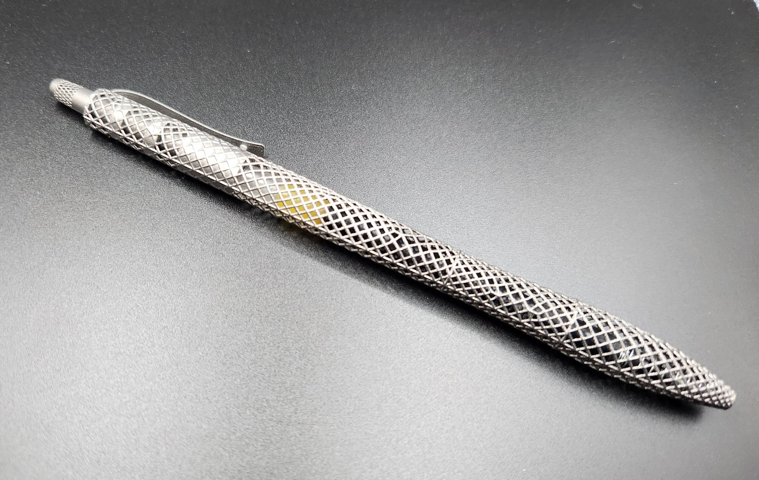 The Aether (design #3) - Titanium 3D Printed Lattice Click Pen - Etsy