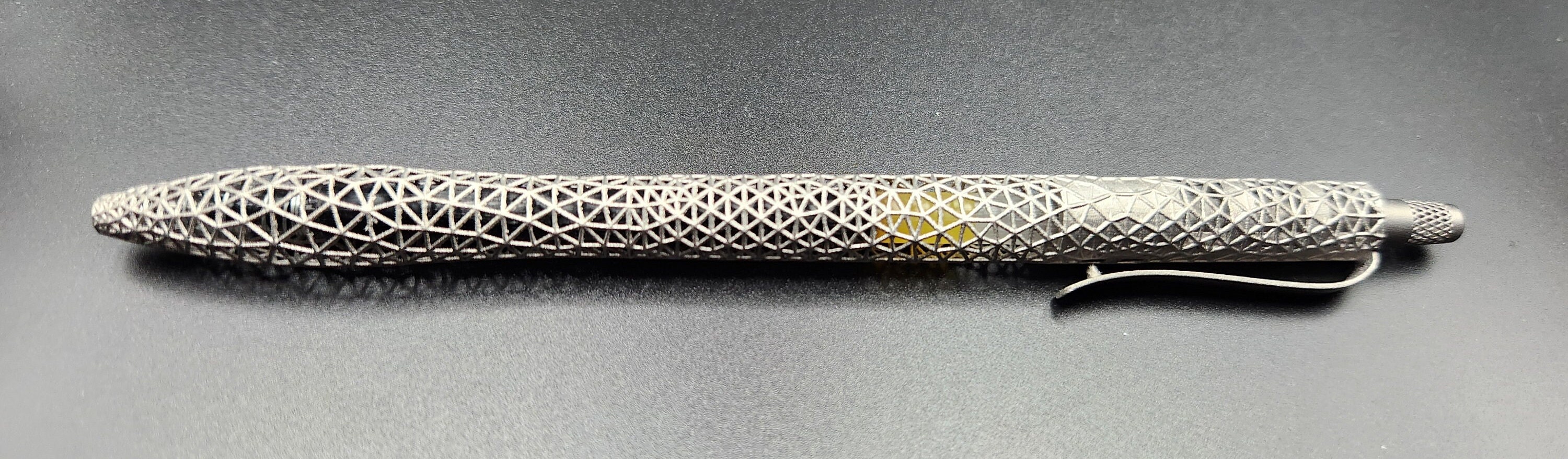 The Aether (design #2) - Titanium 3D Printed Lattice Click Pen - Etsy