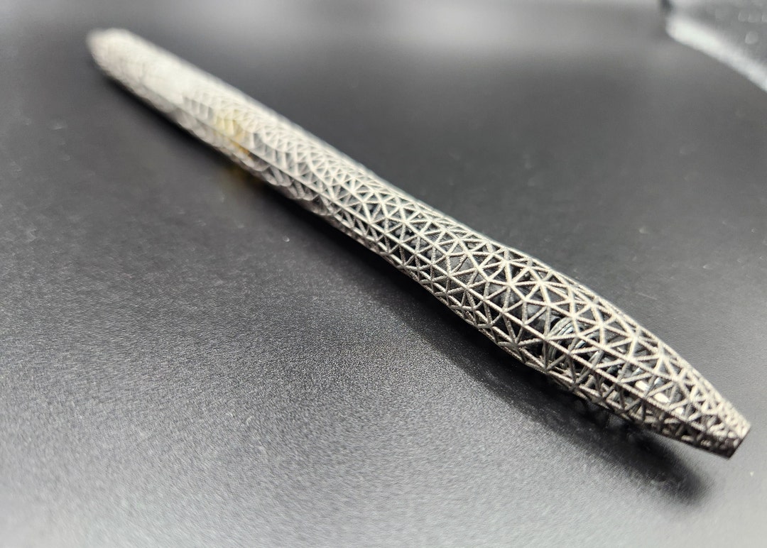 The Aether (design #2) - Titanium 3D Printed Lattice Click Pen - Etsy