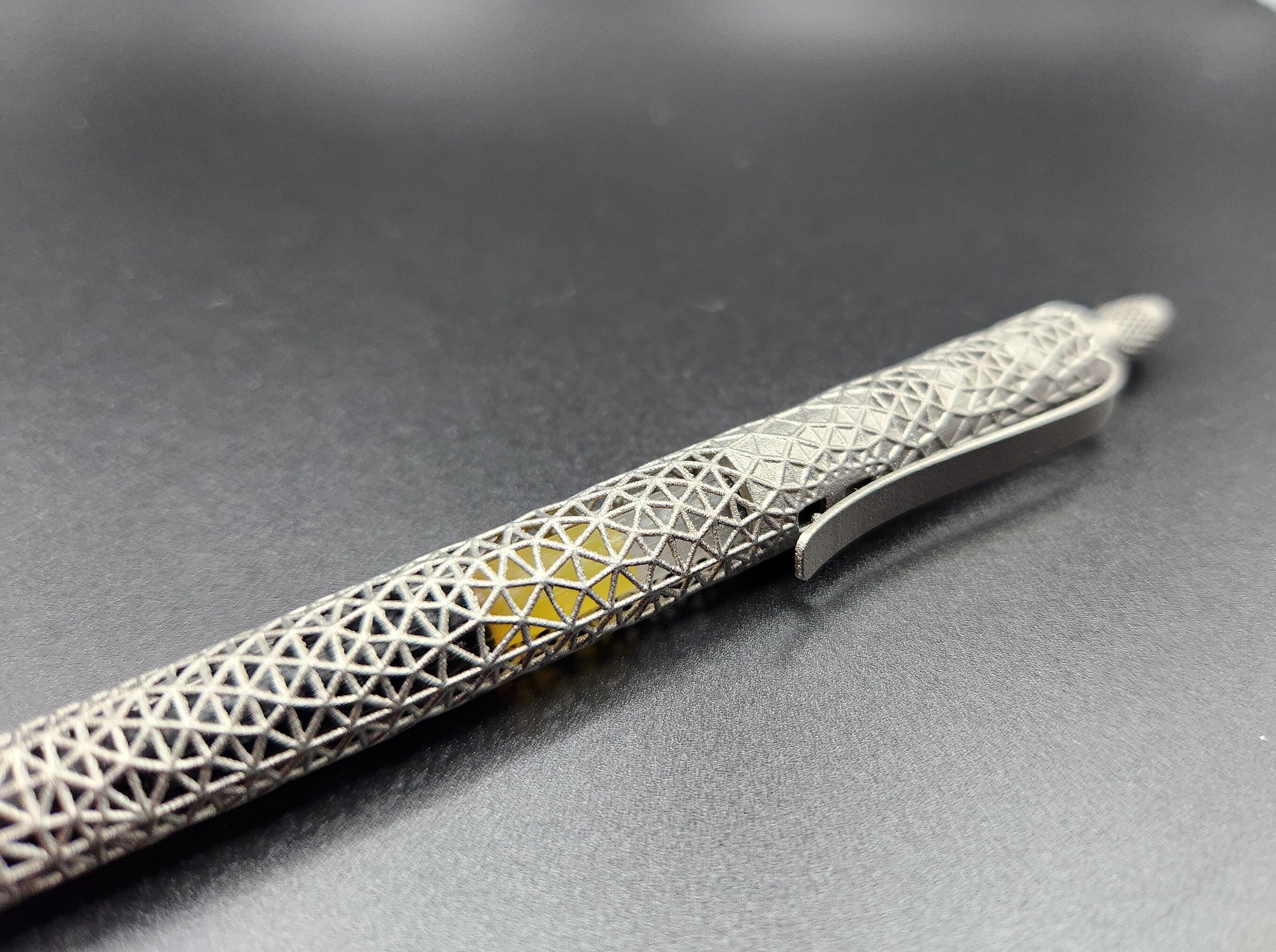 The Aether design 2 Titanium 3D Printed Lattice Click Pen - Etsy