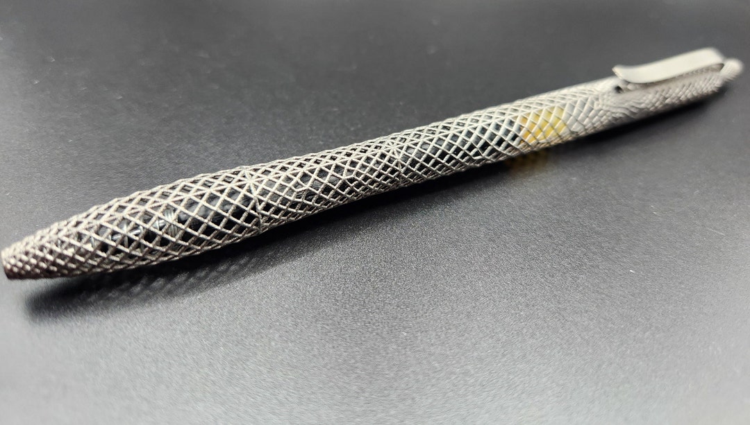 The Aether (design #3) - Titanium 3D Printed Lattice Click Pen - Etsy