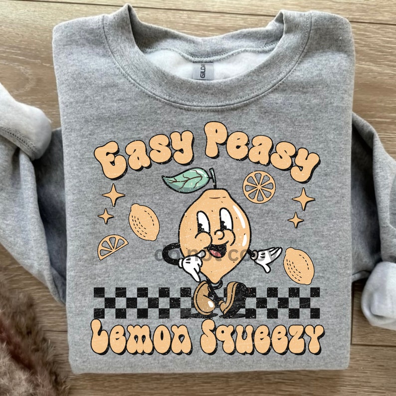 Easy Peasy Lemon Squeezy PNG, Summer PNG, Distressed Png, Digital ...