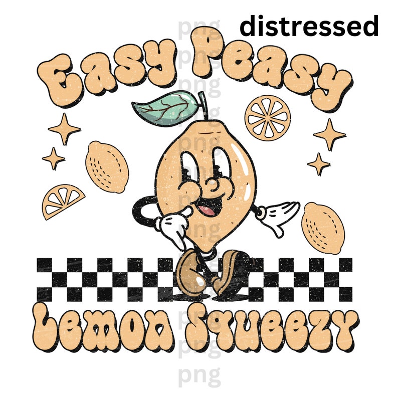 Easy Peasy Lemon Squeezy PNG, Summer PNG, Distressed Png, Digital ...