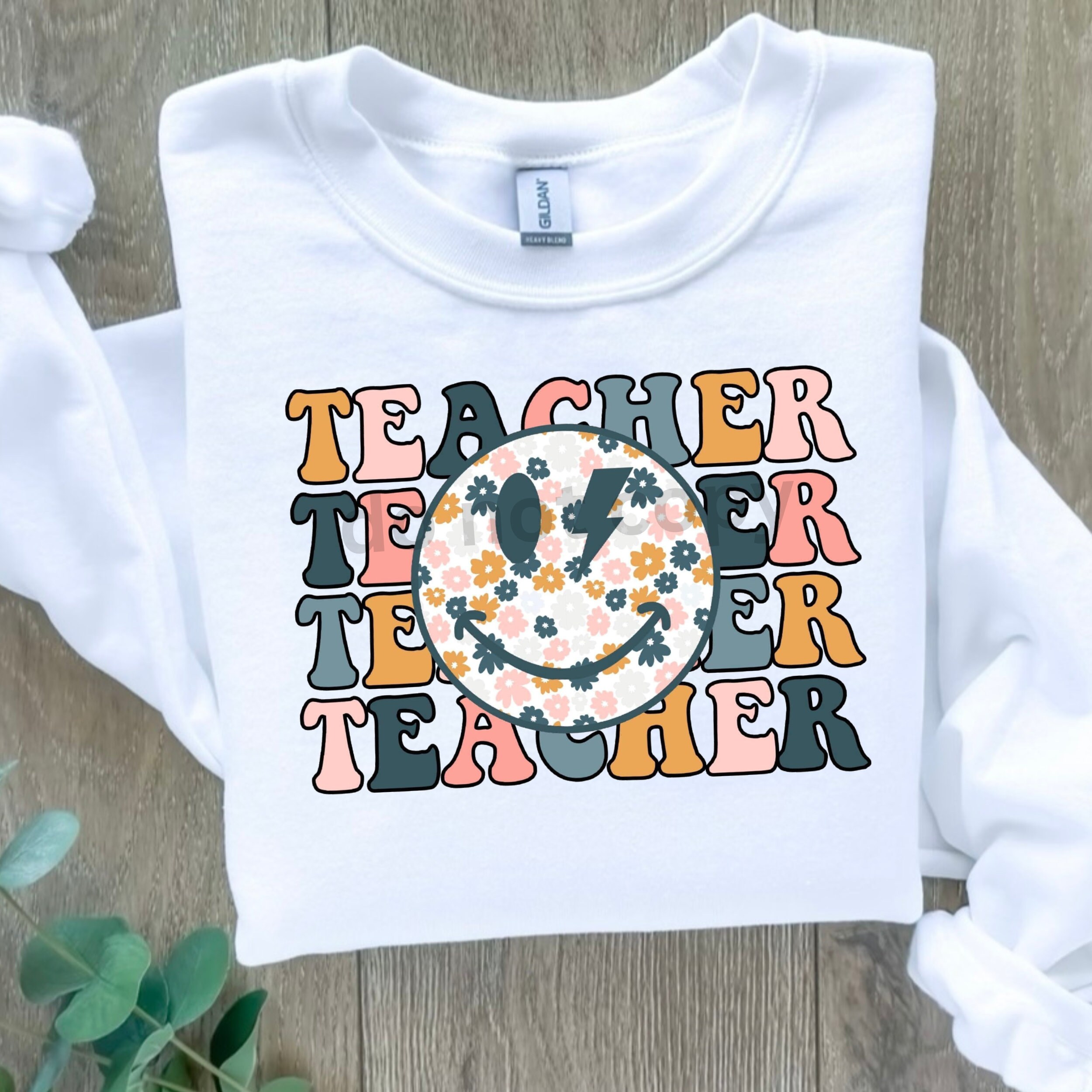 Retro Teacher Png, Teacher Smiley Face, Retro Spring Flowers, Backto ...