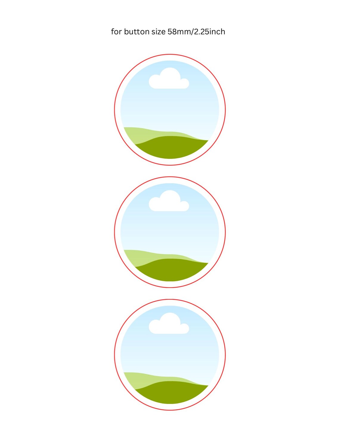 58mm 2.25 Inch Circle Button Template | Digital Download PNG PDF SVG ...