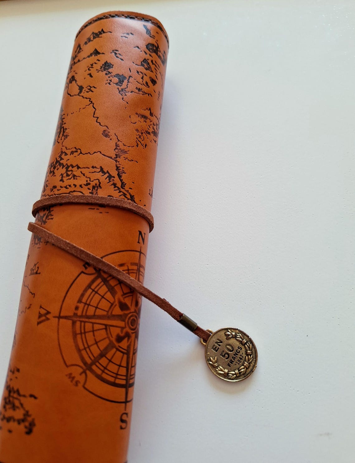 Vintage Map Graphic Roll up Pencil Case: Stationery Organizer - Etsy