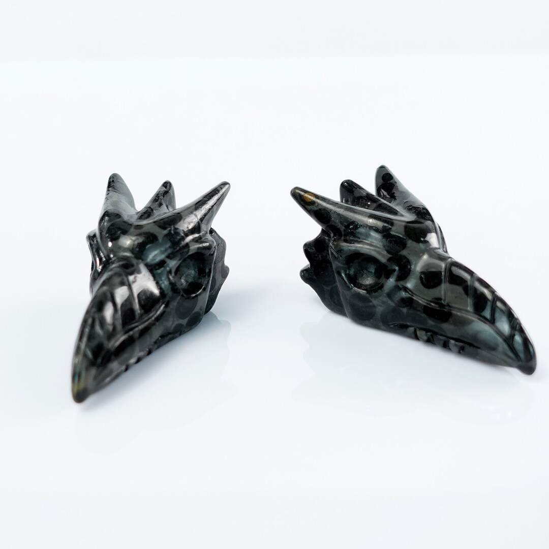 2.7 Inches Leopard Skin Jasper Carved Phoenix Skull Crystal - Etsy