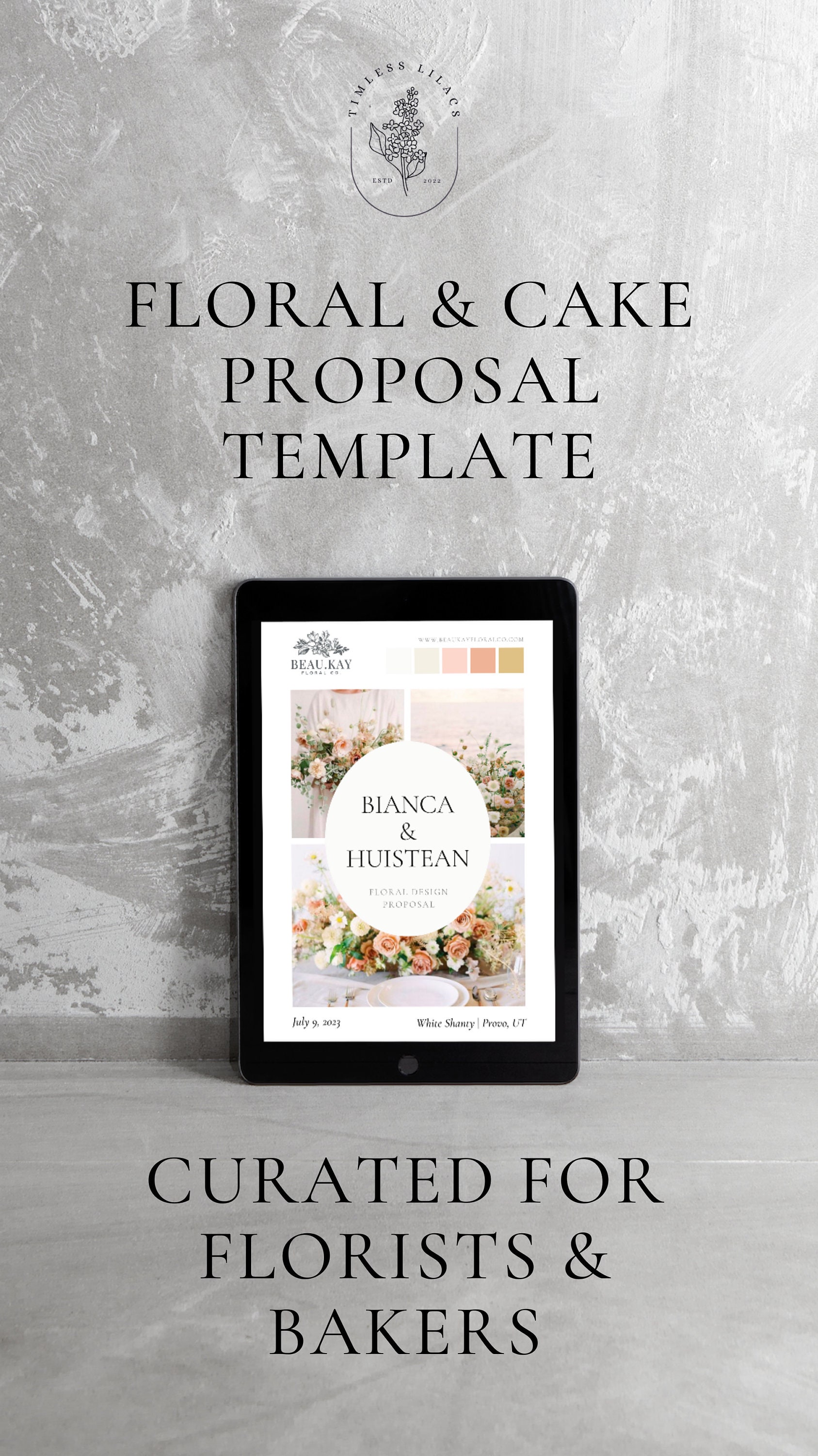 Floral & Cake Wedding Proposal Template - Etsy