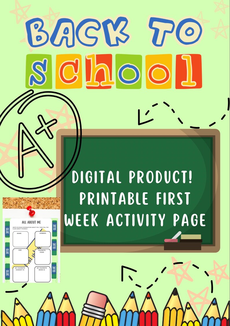Back to School Activity /worksheets - Etsy