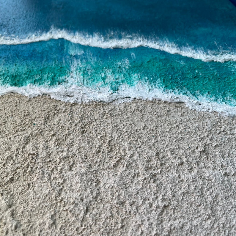 3D Ocean Themed Texture Art Wall Decor Handmade Acrylic Textured Ocean ...