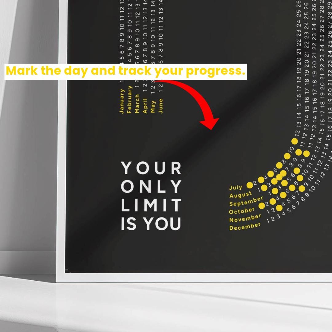 2025 Motivation Calendar Athlete Track the Ultimate Habit Tracker - Etsy