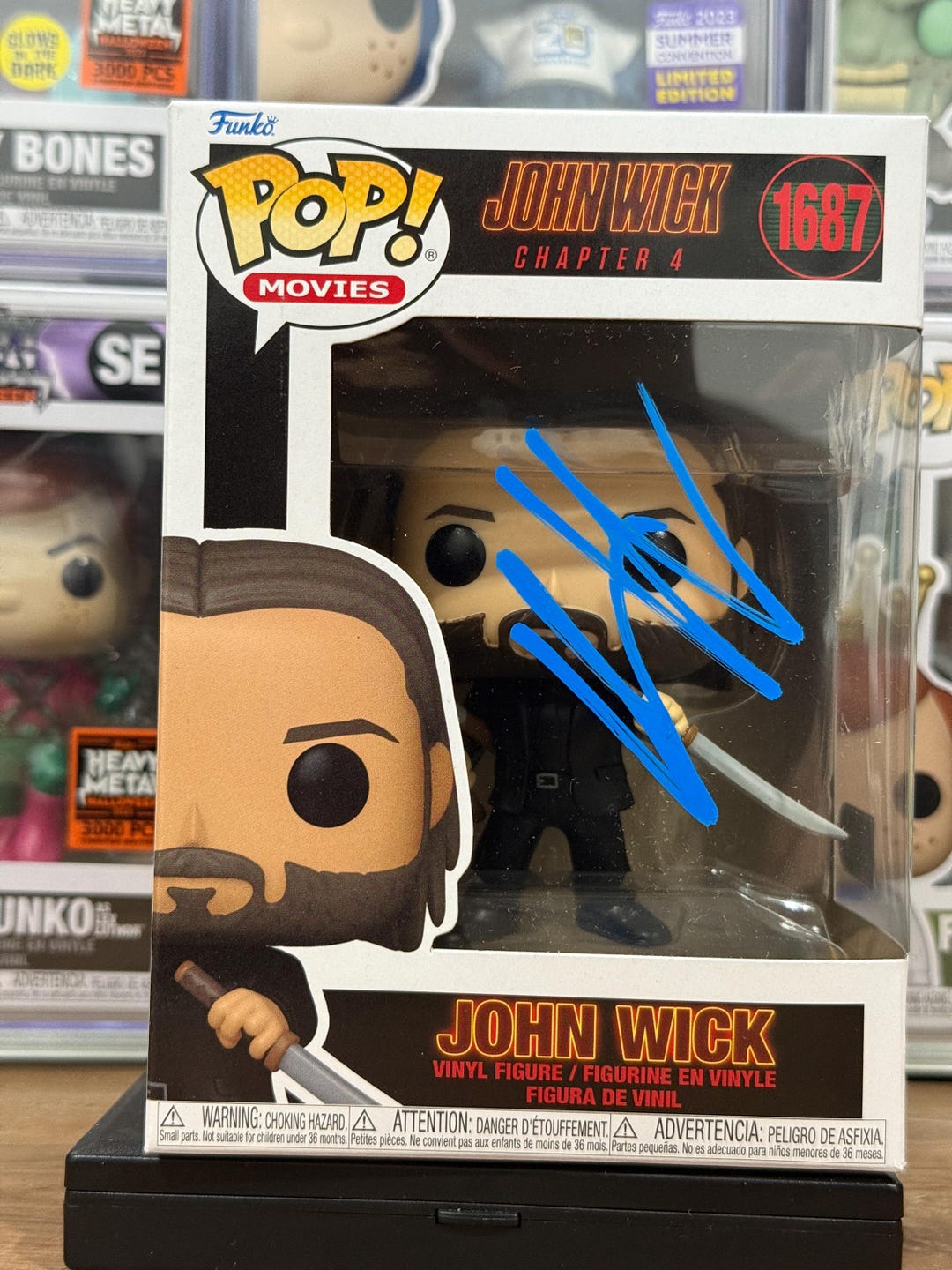 Funko Pop! John Wick #1687 Signed by Keanu Reeves - COA Authenticated ...