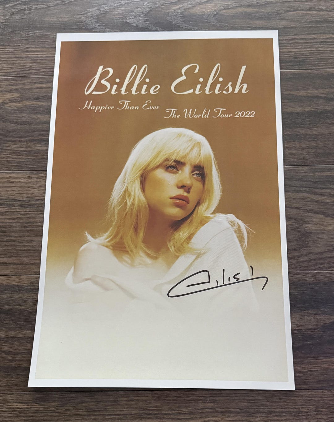 Signed Billie Eilish Poster (11x17) - Authenticated COA - Etsy