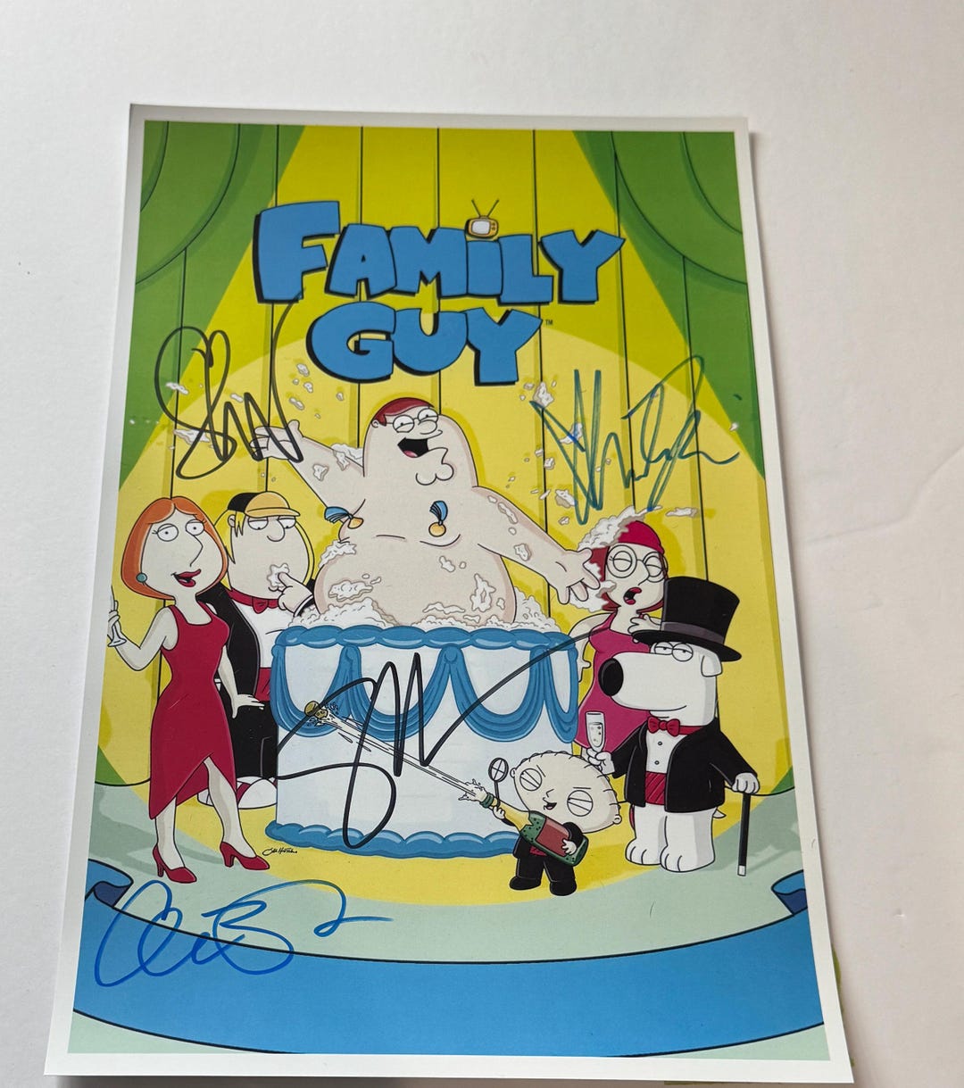 Signed Family Guy Movie Poster: Seth Macfarlane, Green, Kunis, Borstein ...