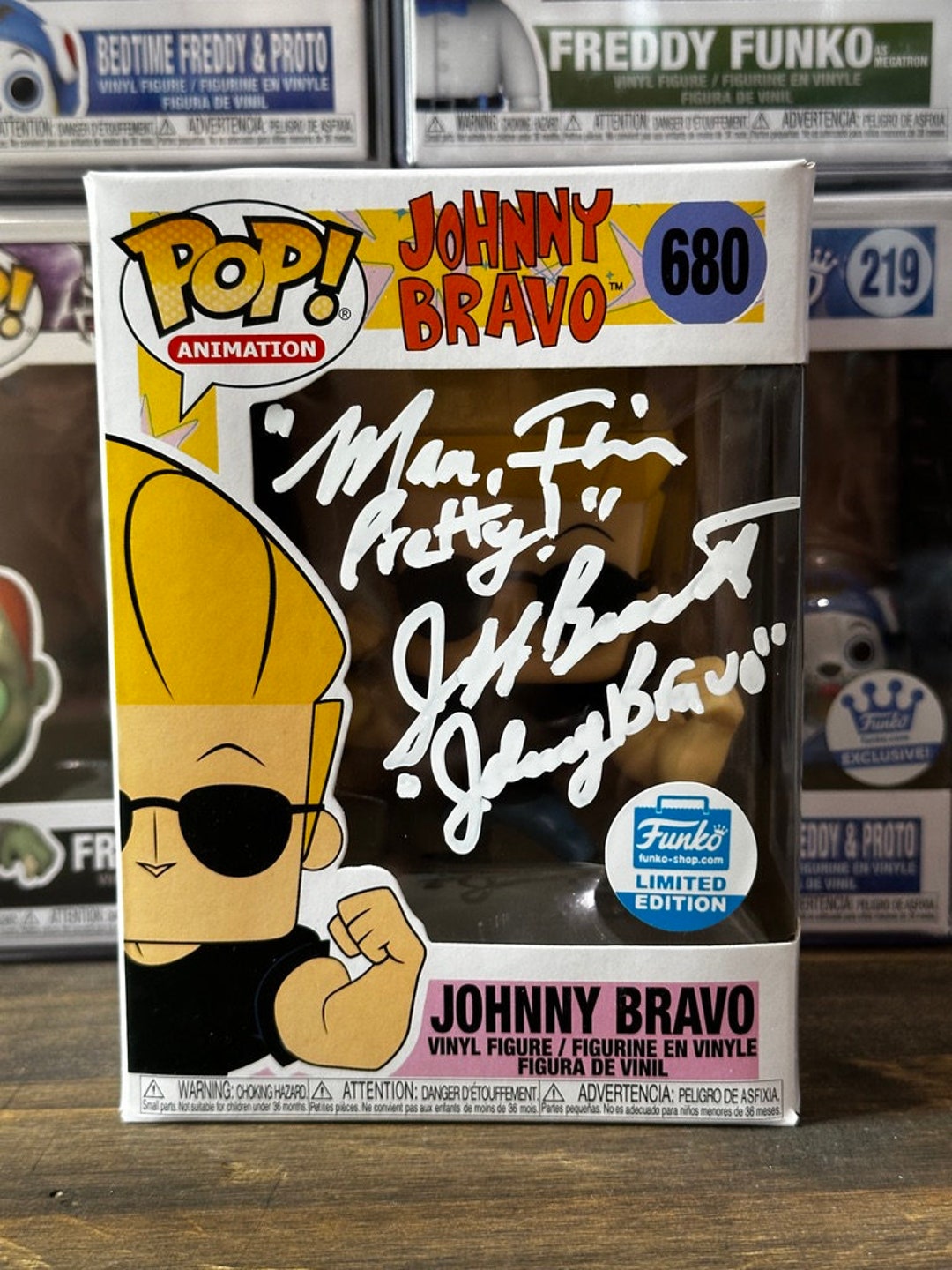 Funko Pop! Johnny Bravo - #680 Signed by Jeff Bennett - COA ...