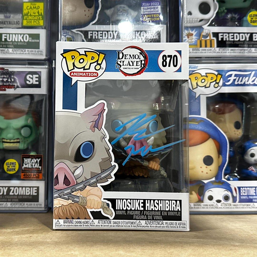 FUNKO Pop 870 – Demon Slayer – INOSUKE HASHIBIRA Signed by Bryce ...