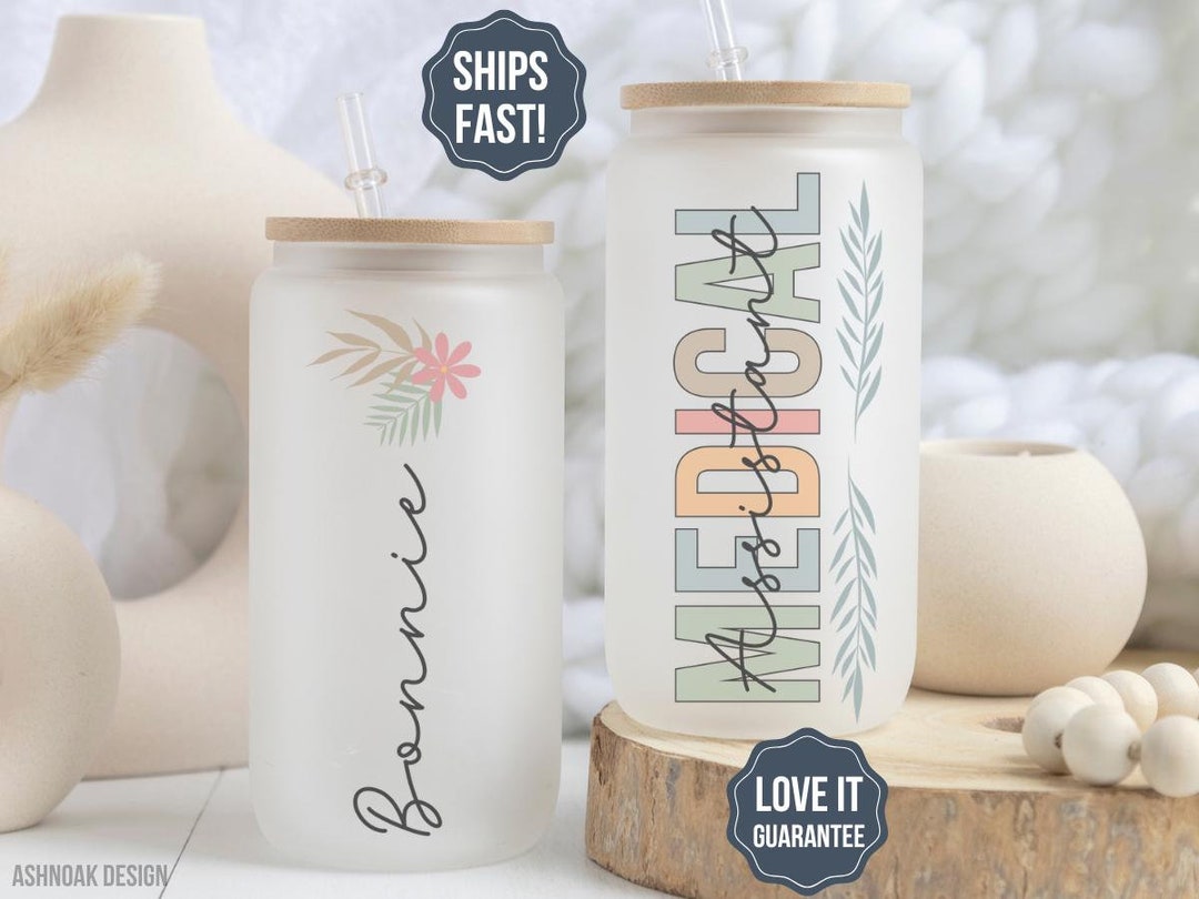 Personalized Medical Assistant Glass Cup Custom Medical Assistant Gift ...
