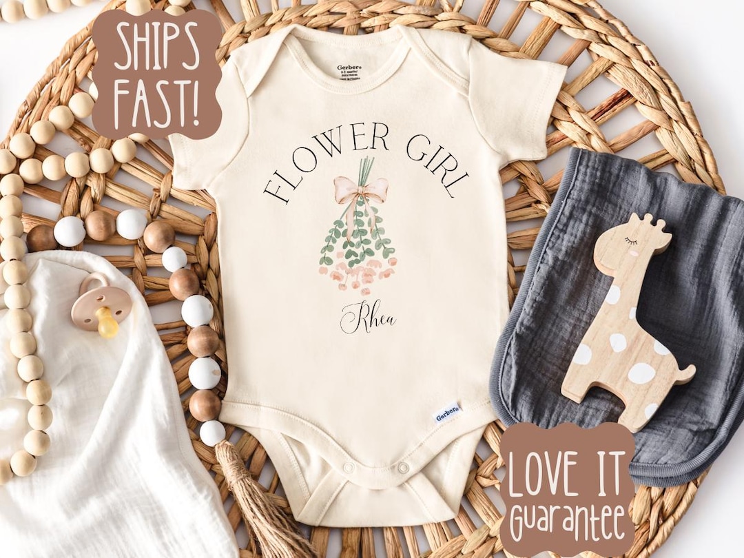 Personalized Flower Girl ONESIE® - Flower Girl Bodysuit - Flower Girl ...