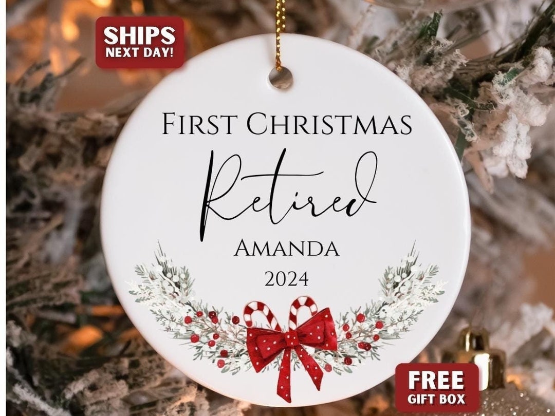Personalized Retired Christmas Ornament - Custom Retirement Ornament ...