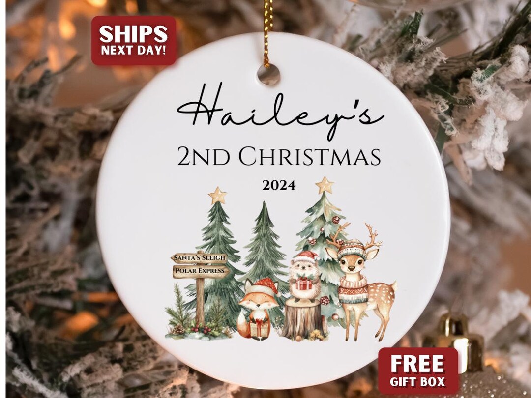 Personalized 2nd Christmas Ornament for Kids - Personalized Second ...