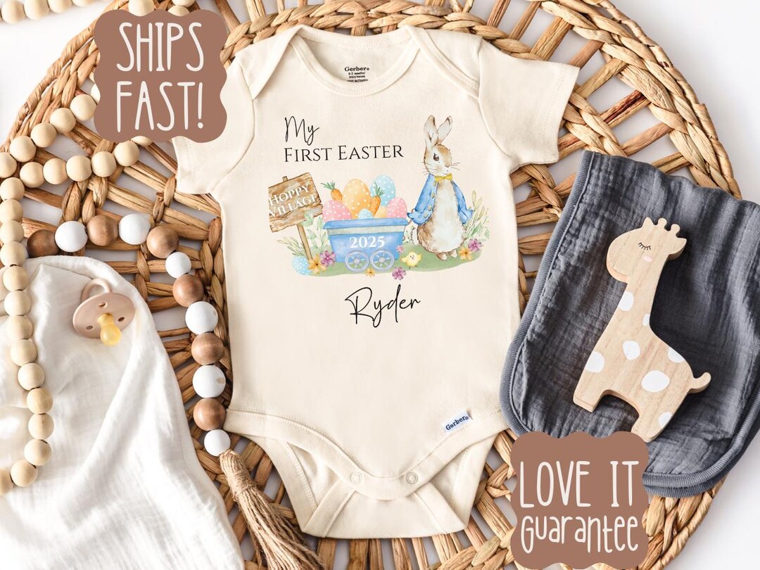 Personalized My First Easter Baby ONESIE® - 1st Easter Bunny Bodysuit ...