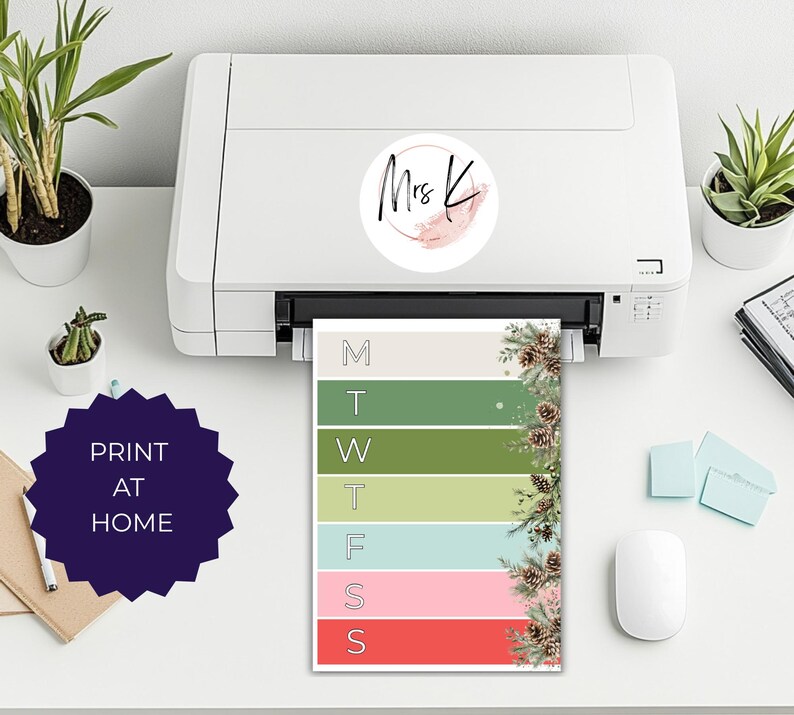 Printable Pine Forest B6 Weekly Planner (PDF & JPEG) - Etsy